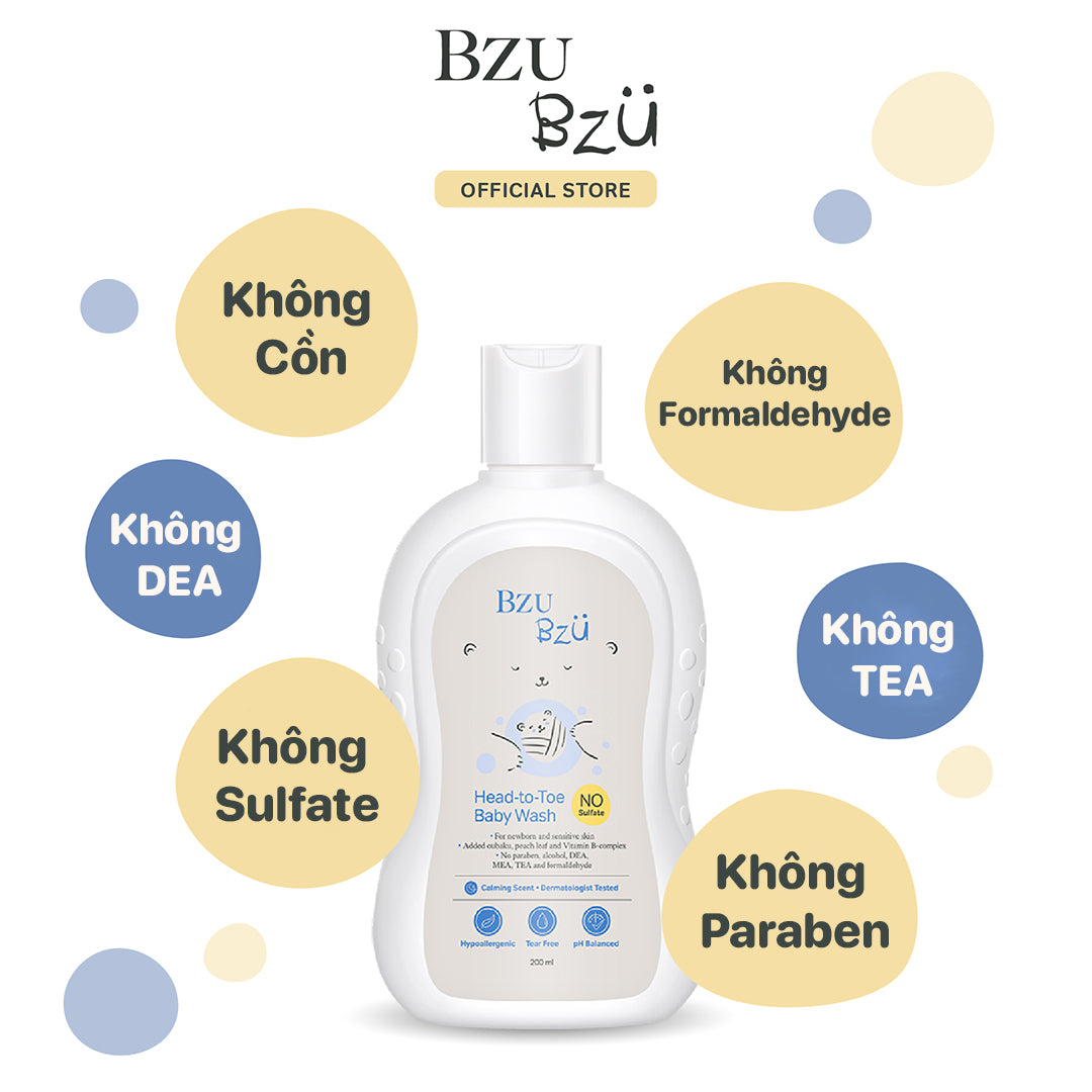 Sữa tắm gội toàn thân cho bé BZU BZU Head to Toe Baby Wash 200ml – BZU ...